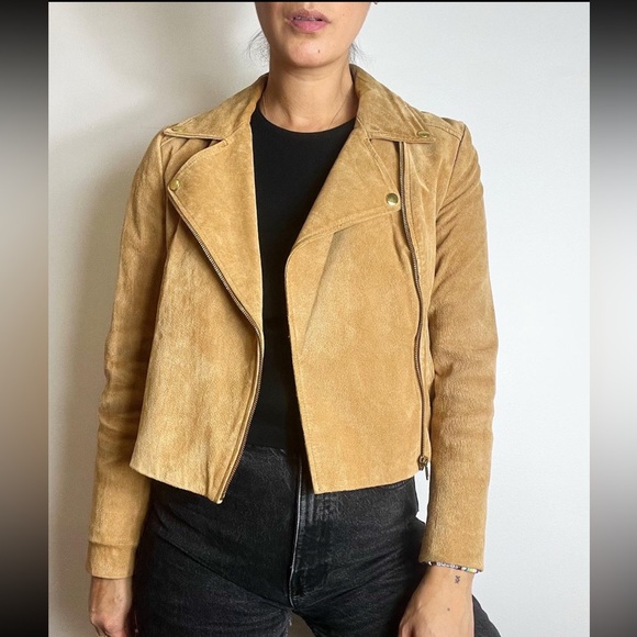 Jackets & Coats | Vintage Suede Cropped Moto Jacket | Poshmark